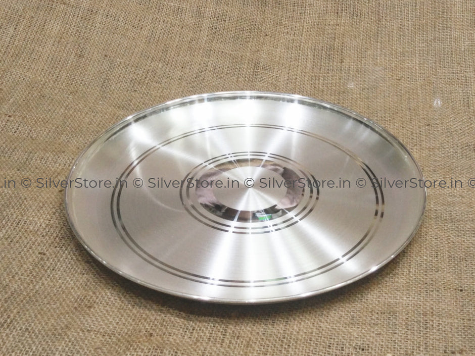 Buy Pure Silver Dinner Set & Plate Online India | Silver Plate ...