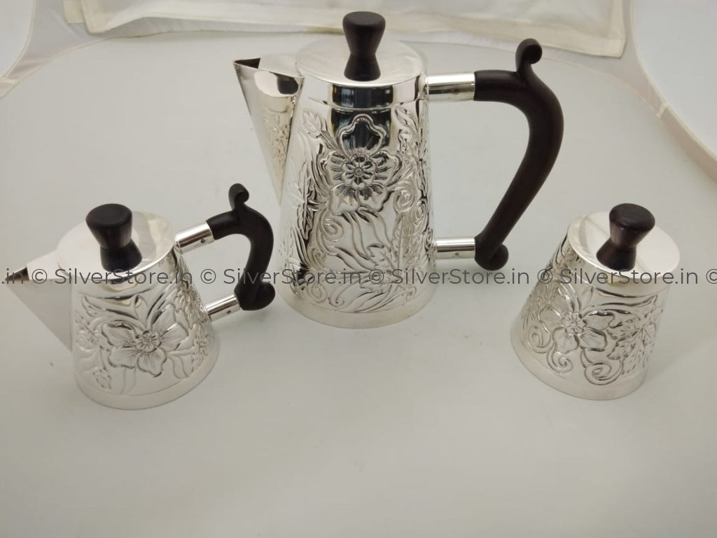 Pure Silver Tea set - 925 silver – SilverStore.in