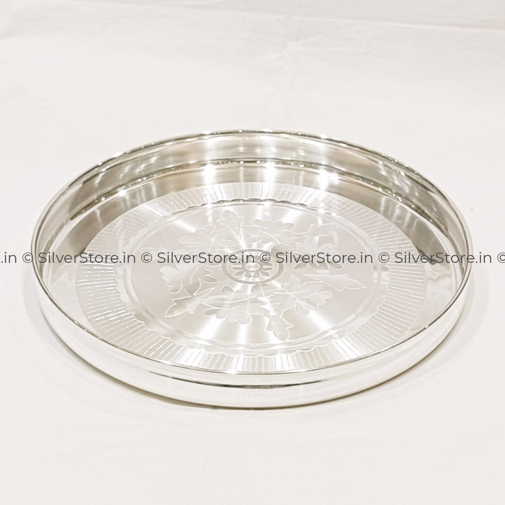 Buy Silver Thali / Plate -with BIS Hallmark at Lowest Price Online on ...