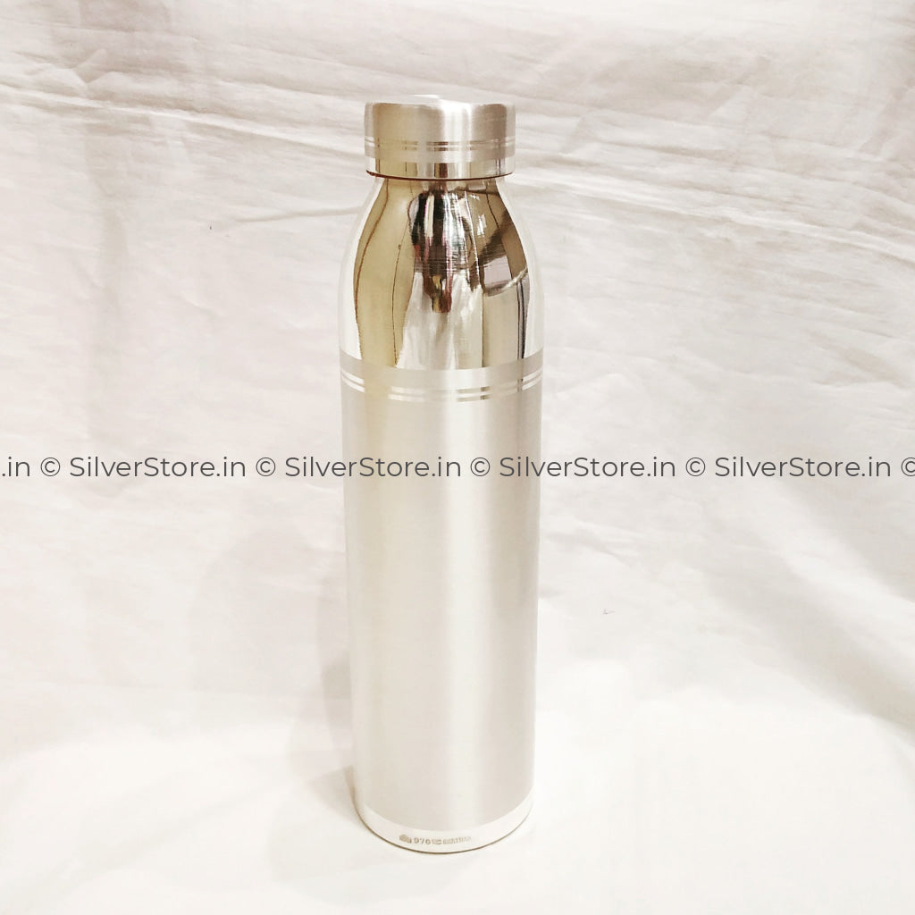 Pure Silver Water Bottle - 970 Bis Hallmarked – SilverStore.in