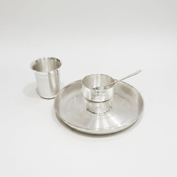 Buy Pure Silver Dinner Set & Plate Online India | Silver Plate ...