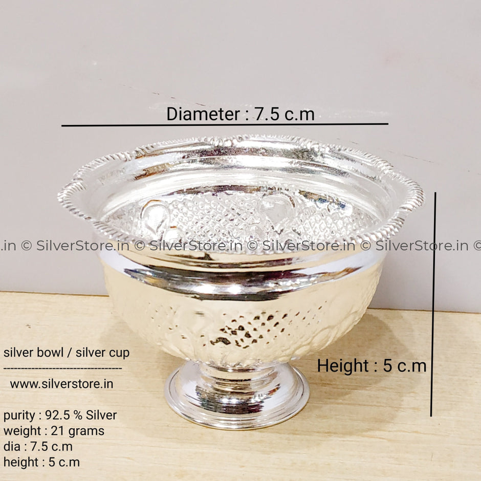 Buy Pure Silver Bowls - Bis Hallmarked - silverstore.in – SilverStore.in