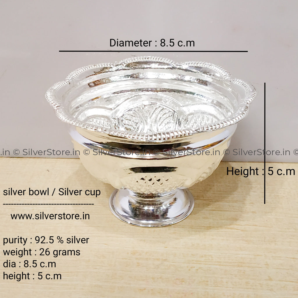 Buy Pure Silver Bowls - Bis Hallmarked - silverstore.in – SilverStore.in
