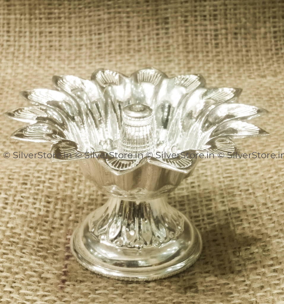 Buy Fancy Silver Diya Online at Lowest Price – SilverStore.in