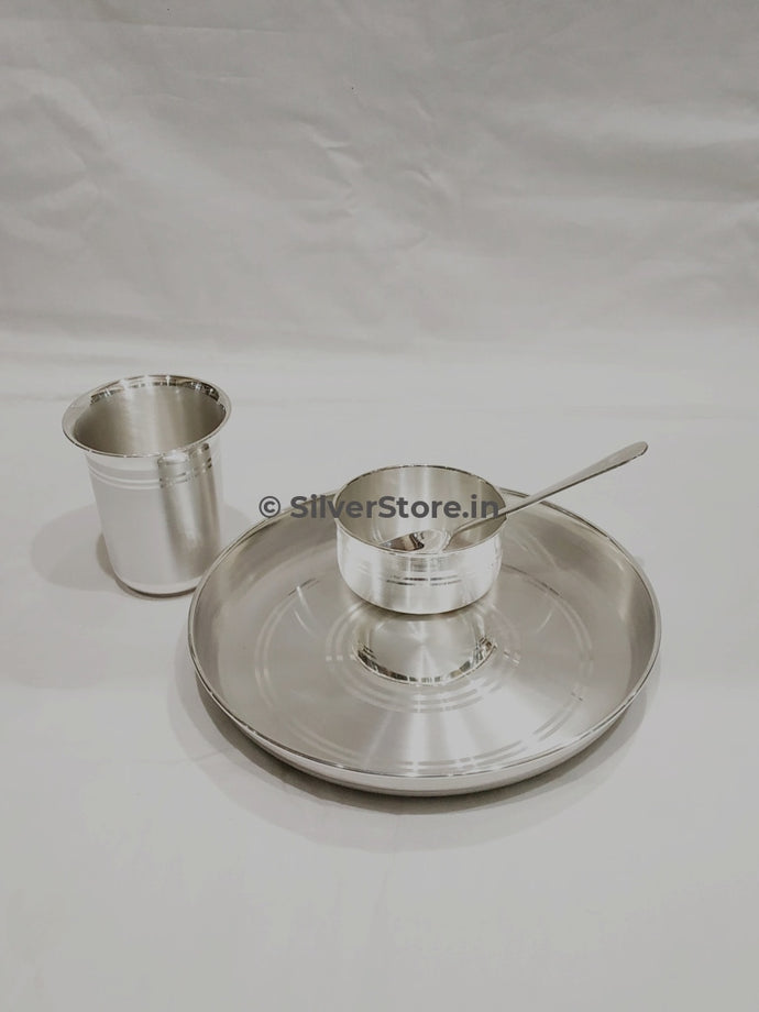 Buy Pure Silver Dinner Set Online India with 990 BIS Hallmark ...