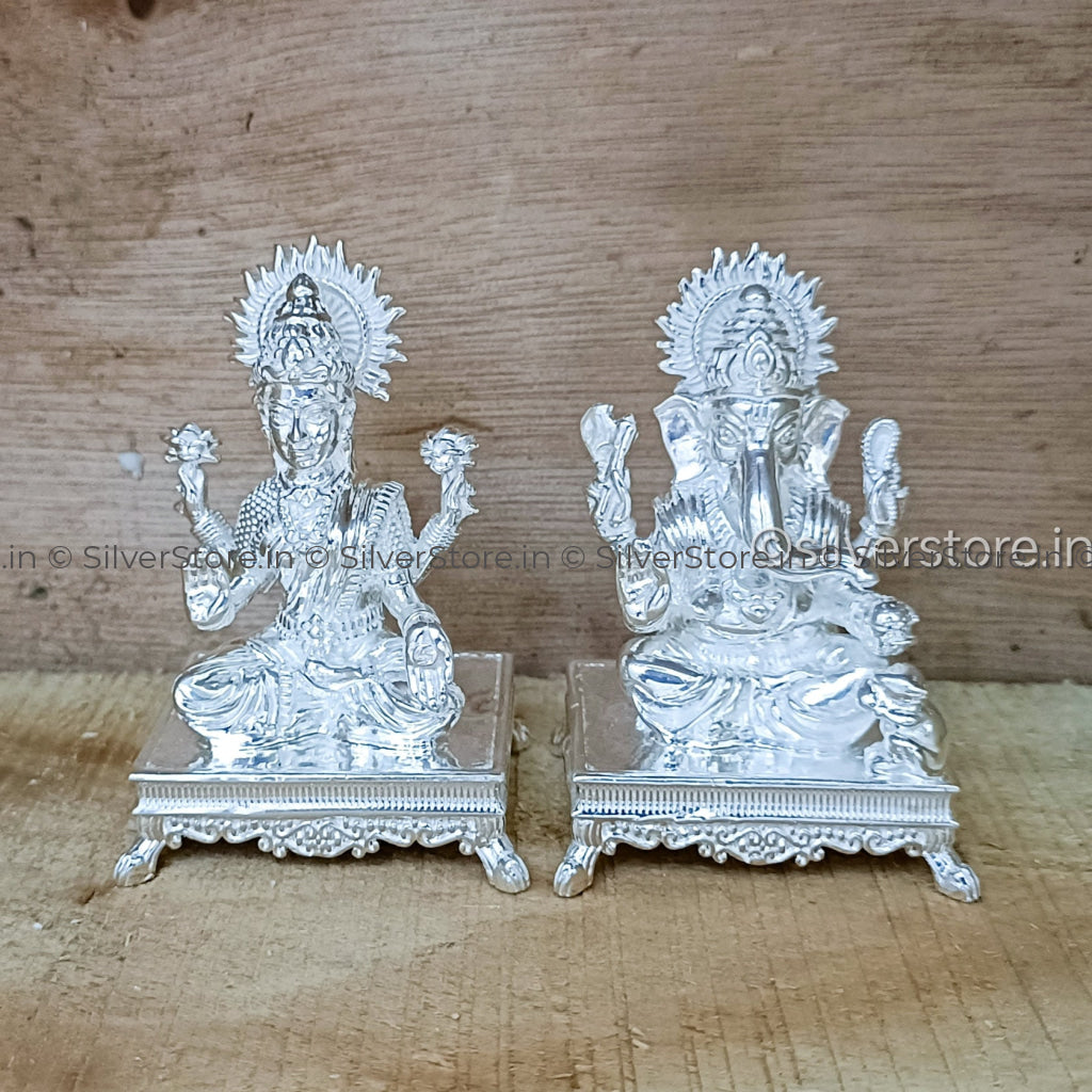 Silver Ganesh - Laxmi Idols - solid idols - 925 bis hallmark ...