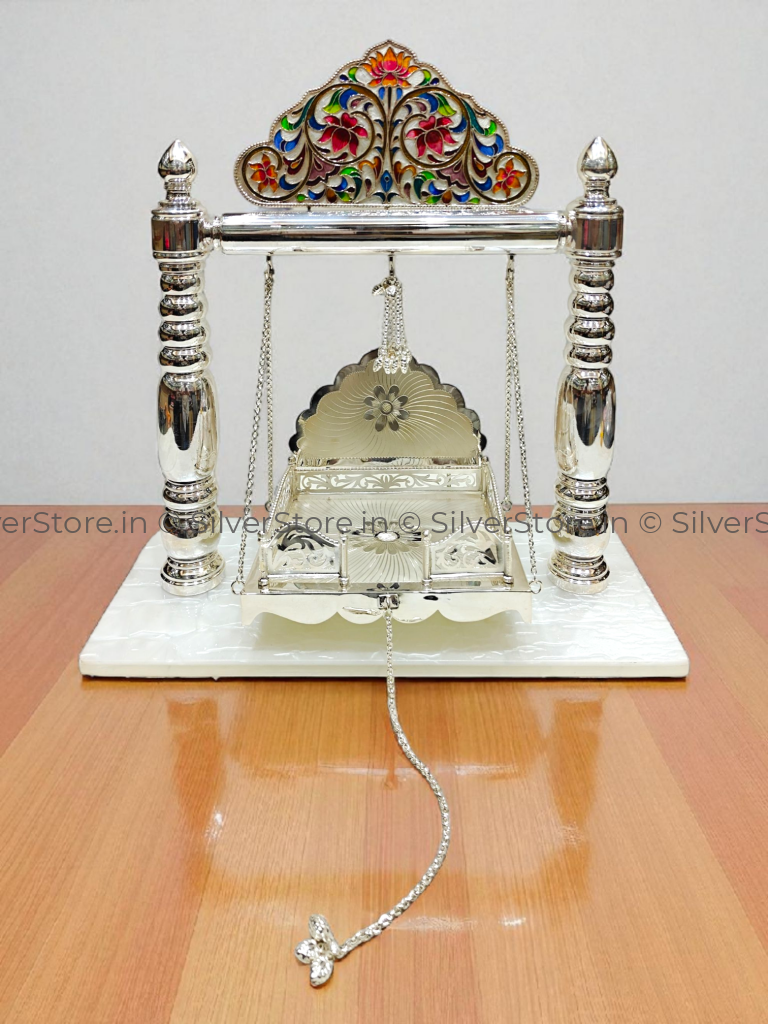 Silver Jhula/ Silver swing / silver palna for laddoo gopal - 925 silve ...